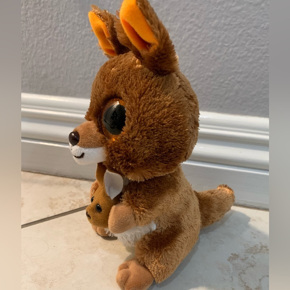 Ty | Toys | Ty Beanie Boos Silk Kipper The Kangaroo With Joey Baby 7 Plush Stuffed | Poshmark